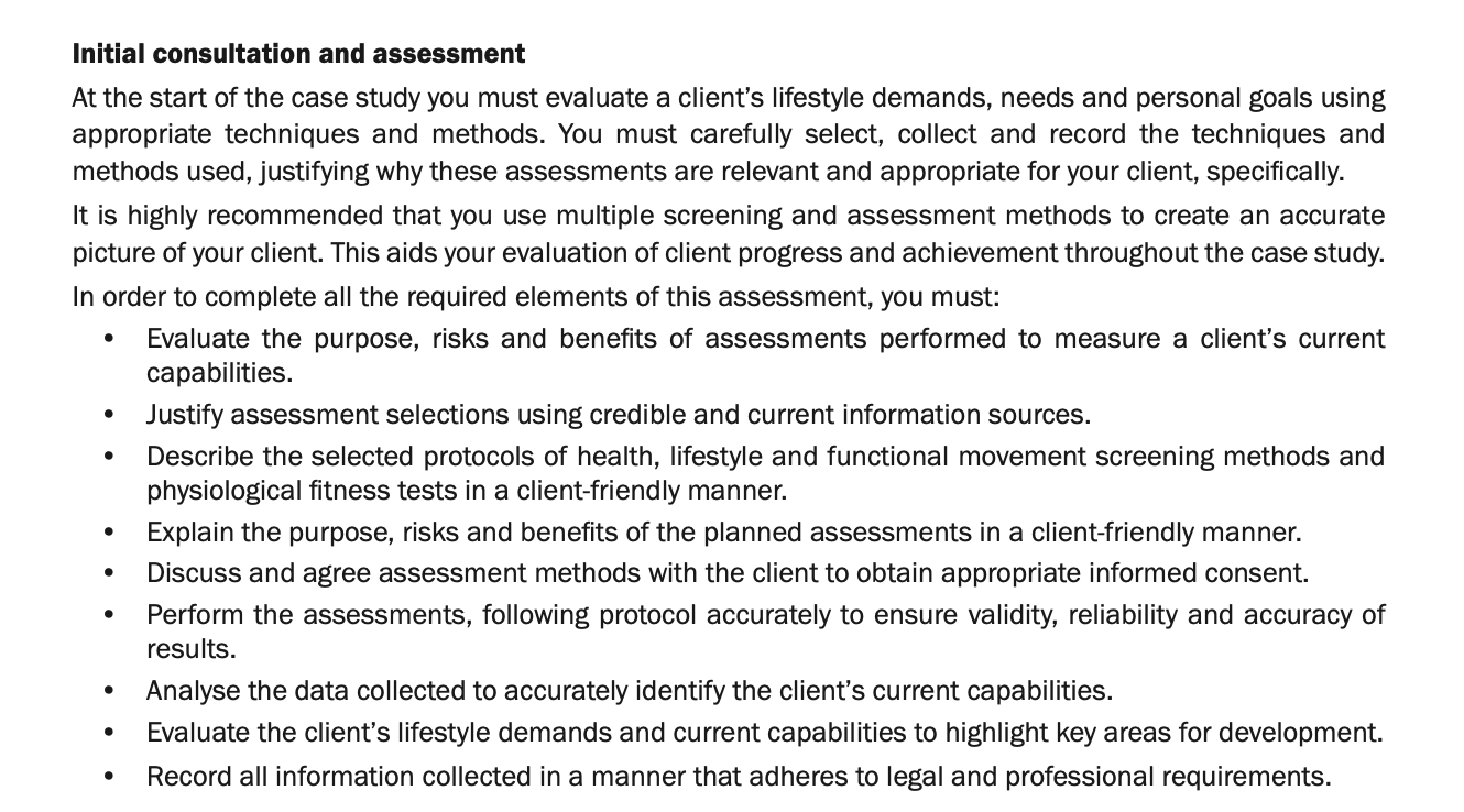 Initial consultation and assessment – NHF Online Classroom