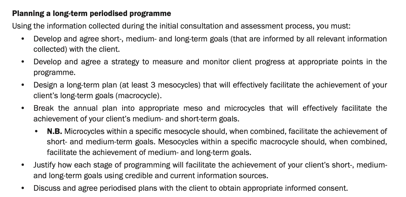 Planning a long-term periodised programme – NHF Online Classroom